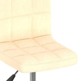 vidaXL Otočné jídelní židle 2 ks samet [334262] Barva: krémová