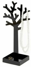 Stojan na šperky ve tvaru stromu Compactor - černý plast