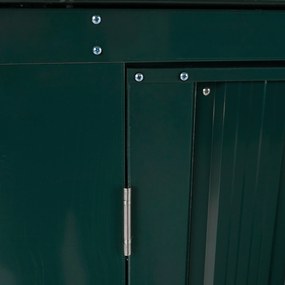 Ocelový box na dva odpadkové koše, zelená, RUBIS