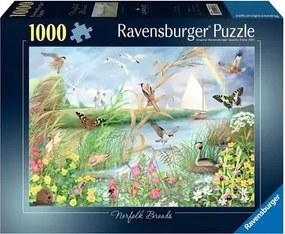 RAVENSBURGER Puzzle Norfolkské jezero / 1000 dílků / 70 x 50 cm