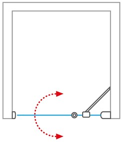 Roth Tower Line sprchové dveře jednokřídlé 90 x 201,9 cm 726-9000000-00-02 brillant / transparent