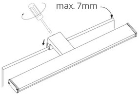 Koupelnové LED svítidlo nad zrcadlo Panlux ARVEN PN12100006 8W IP44 3000K černá