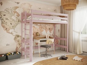 Rkids | Vyvýšená postel Veli 80x180 Růžová
