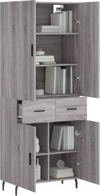 Skříň highboard šedá sonoma 69,5 x 34 x 180 cm kompozitní dřevo 3198167