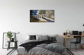 Obraz na skle řeka Řím Akvadukty 100x50 cm