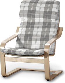 Sedák na křeslo IKEA Poäng barva šedá látka pletený vzor, vzorované