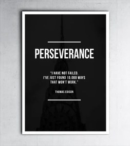 Pixada Perseverance - Motivační obraz Velikost: A3 - 29,7x42 cm, Volba rámu: s bílým rámem