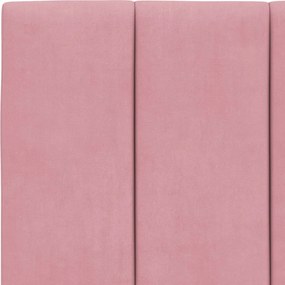 Postel s matrací Hanko růžová 100 x 200 cm samet 3208585