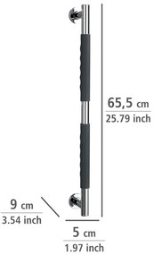 Nástěnné madlo do koupelny z nerezové oceli Secura – Wenko