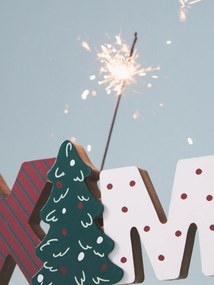 Sinsay - Stojící vánoční dekorace ve tvaru nápisu Xmas s motivem vánočního stromku - vícebarevná
