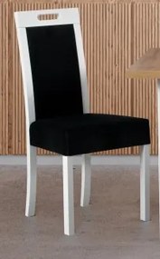 Nábytkáři ORFA Romana 5 - jídelní židle bílá / látka č. 29B (pův.22) černá - (ROMA 5) kolekce &quot;DRE&quot;  (K150-Z)