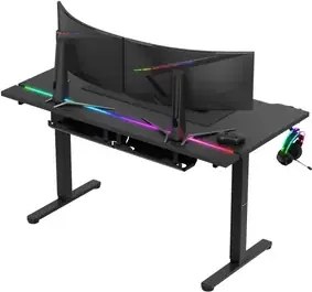 Huzaro Hero 8.7 RGB černá / Elektrický herní stůl / 140 x 70 x 72 - 11