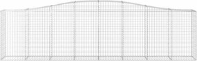 Klenuté gabionové koše 9 ks 400x50x100/120cm pozinkované železo 3145963