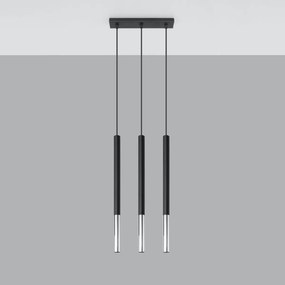 Sollux Lighting Závěsné svítidlo MOZAICA 3L černé/chromové