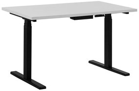 Elektricky nastavitelný psací stůl 130 x 72 cm bílý/černý DESTIN II Beliani