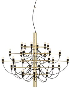 Flos 2097-30, luxusní mosazný lustr, 30x15W E14 mléčná, prům. 88cm, výška 72cm