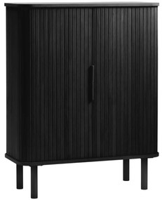 OnaDnes -20% Černá dubová komoda Unique Furniture Cavo 113 x 90 cm