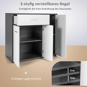 Costway Kuchyňská komoda bufetová skříňka se zásuvkovou kuchyňskou skříňkou