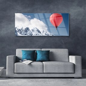 Plexisklo-obraz Balón Vrcholy Hor Zima 125x50 cm