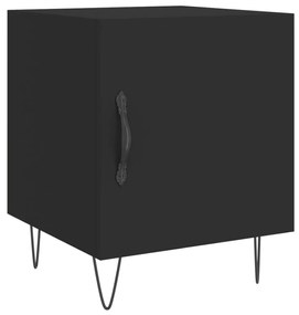 vidaXL Noční stolek černý 40 x 40 x 50 cm kompozitní dřevo