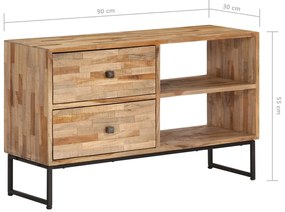 TV stolek z recyklovaného teakového dřeva 90 x 30 x 55 cm - Default Title