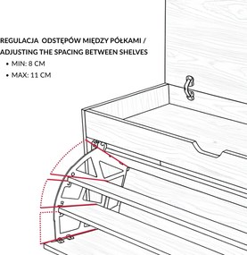 Botník černý se sedákem a výsuvnými policemi GRADIA, 100 x 34 x 50 cm - béžový