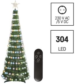 LED vánoční stromek s řetězem a hvězdou 1,8m RGB