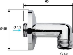 Vývod ze stěny pro sprchu RE309