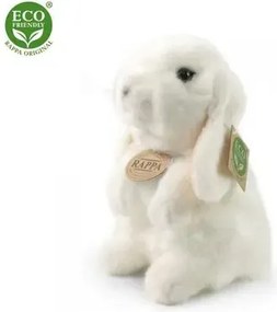 RAPPA Plyšový králík bílý stojící 18 cm / ECO-FRIENDLY / od 0 měsíců