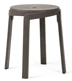 Plastová stolička STACK Mini — hnědá, nosnost 200 kg