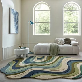 Zelený ručně tkaný vlněný koberec 140x200 cm Envy Wool – Flair Rugs