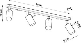 Sollux Lighting Stropní svítidlo RING 4L bílé