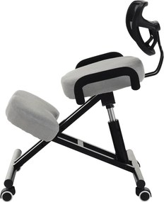 Ergonomická kľakačka, šedohnědá taupe / černá, RUFUS