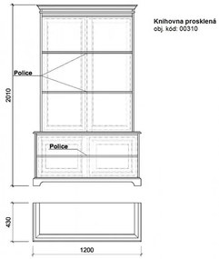 Prosklená knihovna 00310 - unis-n