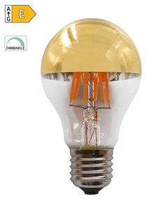 Diolamp Retro LED Filament zrcadlová žárovka A60 6W/230V/E27/2700K/690Lm/180°/DIM, zlatý vrchlík
