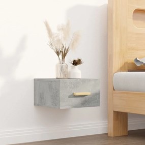 Nástěnný noční stolek betonově šedý 35 x 35 x 20 cm - Default Title