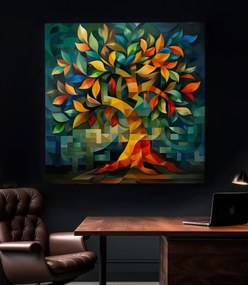 Obraz na plátně - Strom života Divoké kreace FeelHappy.cz Velikost obrazu: 100 x 100 cm