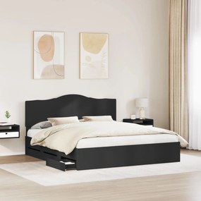 Rám postele se zásuvkou Černá 180 x 200 cm Inženýrské dřevo 3413388