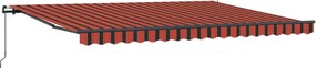Stahovací markýza oranžová a hnědá 450 × 350 cm 3331085