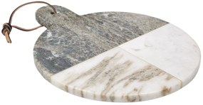 Šedo bílé mramorové servírovací prkénko Kave Home Xamila 25 x 30 cm