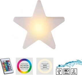 LD 19290-16 LED bateriové svítidlo AKKU-STAR, bílá, malé, venkovní, IP44, nabíjecí přes USB, RGB/6000K - JUST LIGHT
