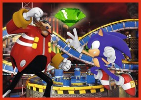 TREFL PUZZLE 4v1 Ježek Sonic Dobrodružná jízda 29x21cm 207 dílků skládačka tr34625
