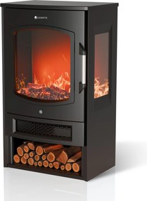 Juskys Elektrická krbová kamna 1 800 W s efektem plamene