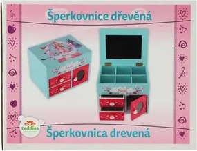 TEDDIES Šperkovnice Princess se zrcátkem / Šperkovnice / Dřevěná / 3 z