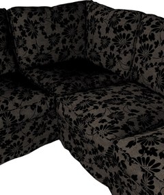 Potah na pohovku IKEA  Ektorp rohová barva hnědá látka pletený vzor, vzorované