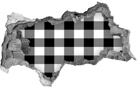 Wallmuralia Samolepící díra nálepka Černobílá mříž 95x73 cm