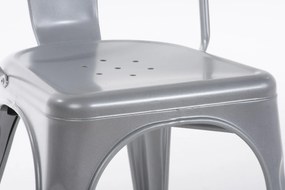 Zahradní židle Lynden - kov | stříbrná