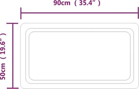 Koupelnové zrcadlo s LED osvětlením 50 x 90 cm 3154098