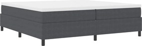 Postel s boxspringem Tmavě šedá a bílá 200 x 200 cm 3337483