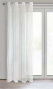 ZÁCLONA NA KROUŽCÍCH AMANDA 140X250 CM KRÉMOVÁ